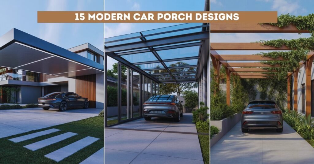 15 Modern Car Porch Designs - urbanhomelooks